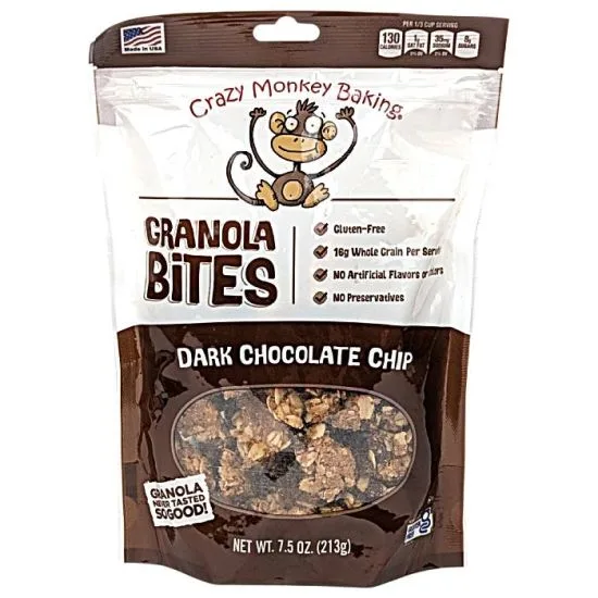 Crazy Monkey Granola Bites Dark Chocolate Chip